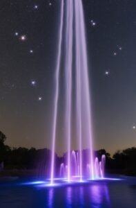 The Enchanting Neon Waterfall: A Fairytale Spectacle