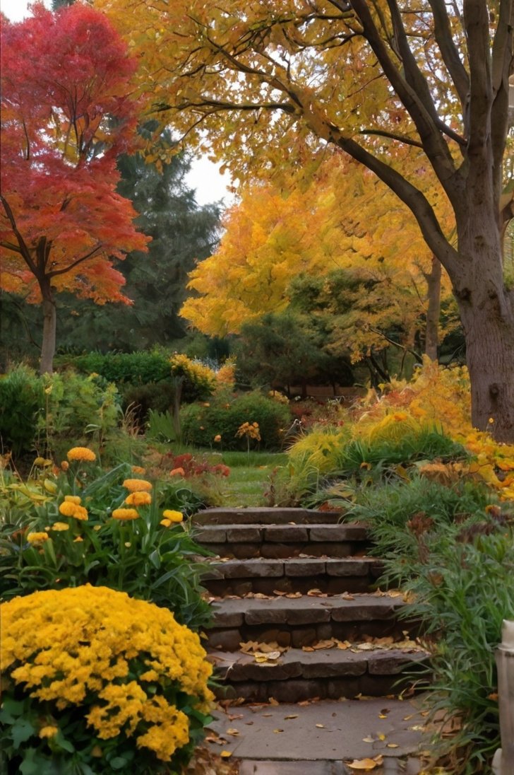 The Enchanting Beauty of an Autumn Garden: A Slice of Golden Heaven ...