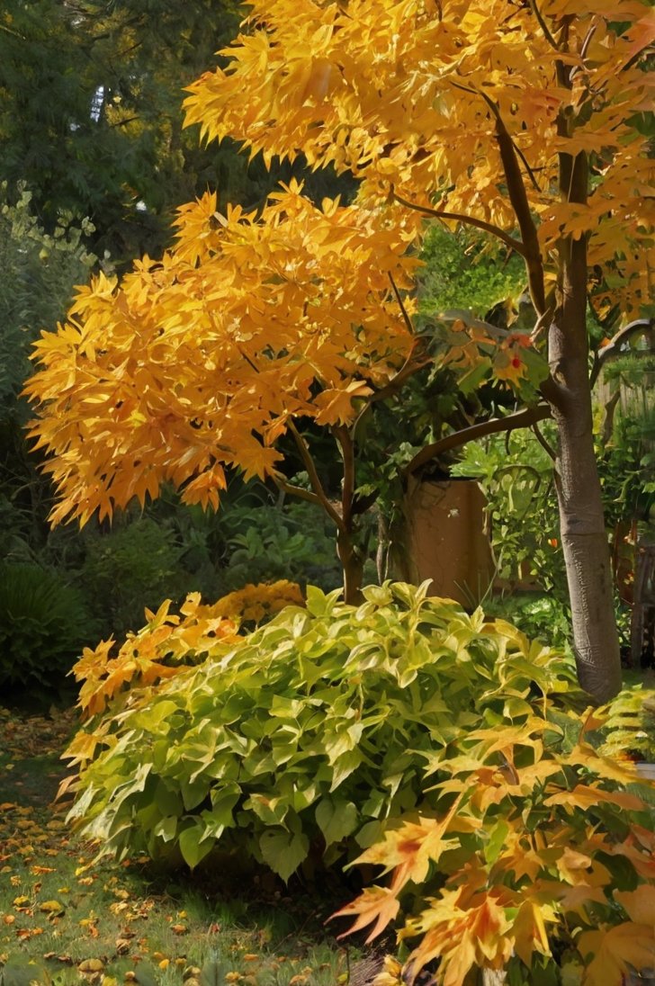 The Enchanting Beauty of an Autumn Garden: A Slice of Golden Heaven ...