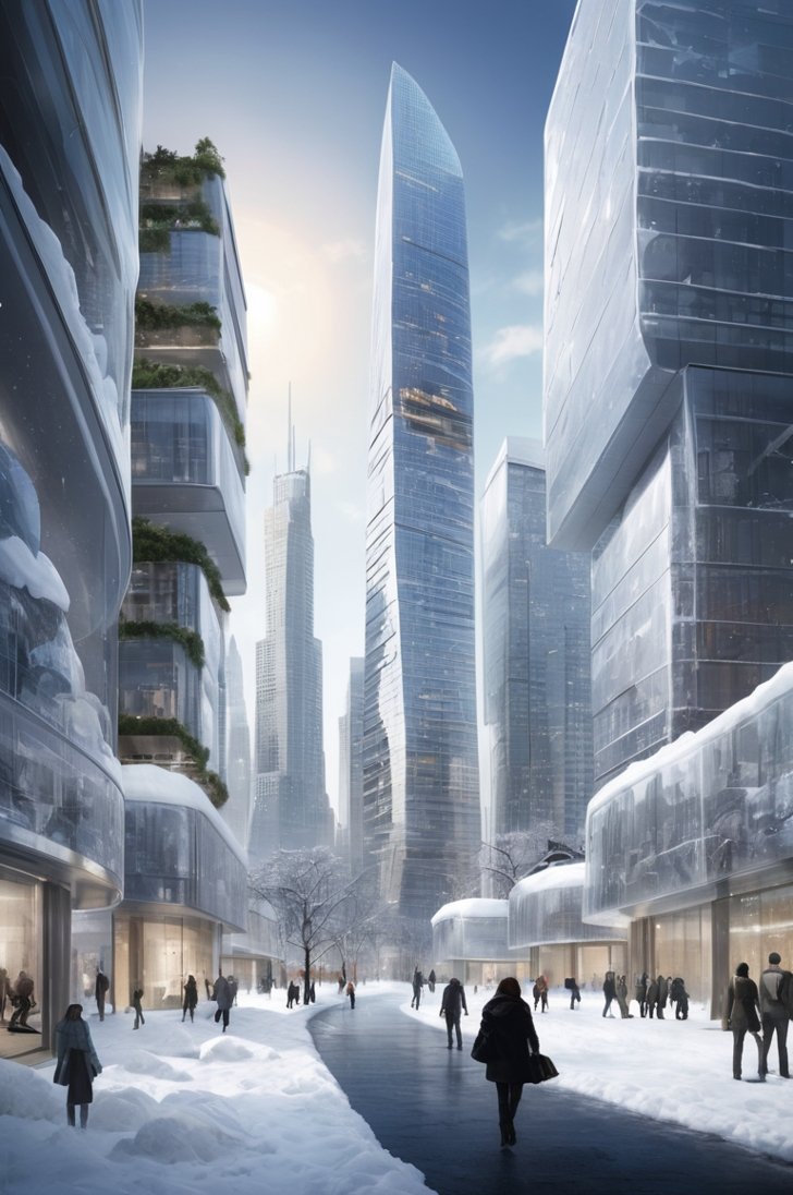 Envisioning the Future: A Digital Rendering of a Futuristic Snow ...