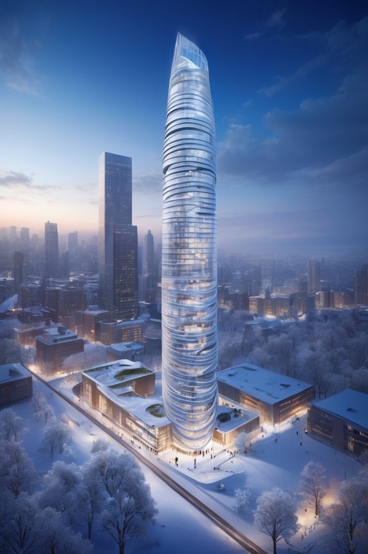 Envisioning the Future: A Digital Rendering of a Futuristic Snow ...