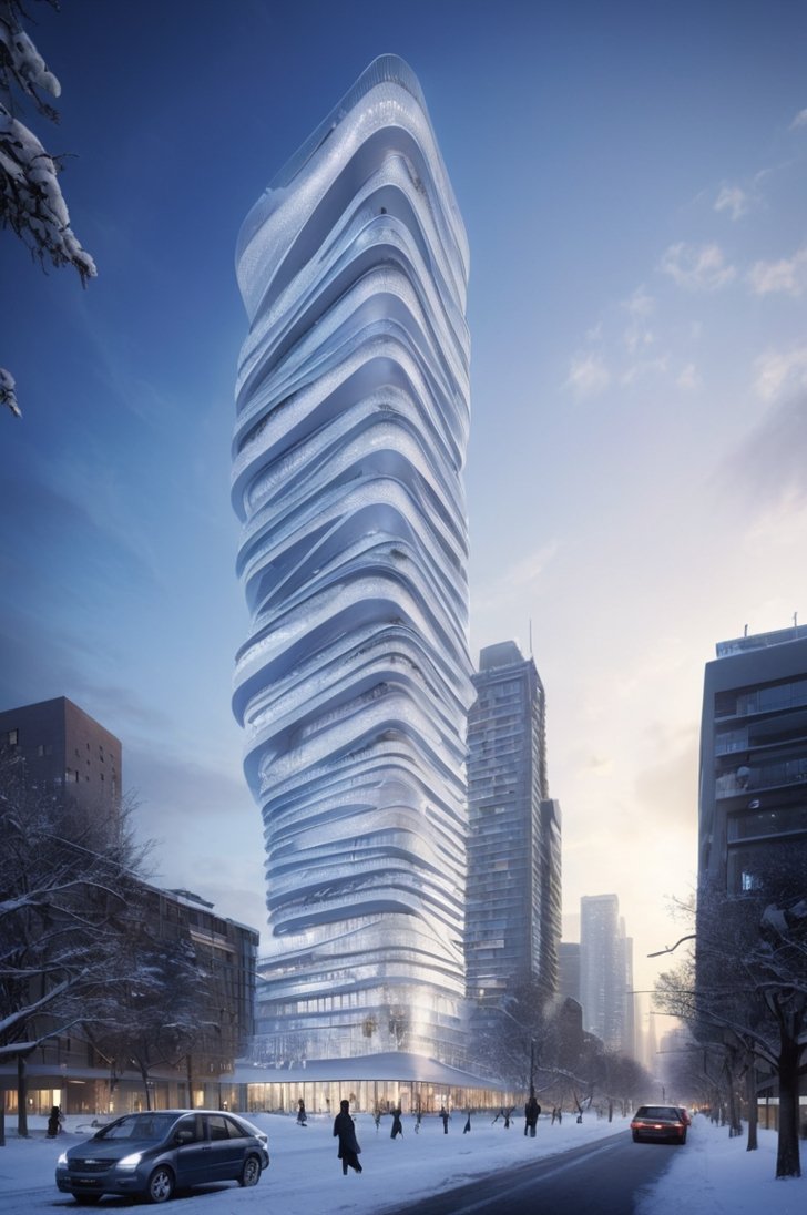 Envisioning the Future: A Digital Rendering of a Futuristic Snow ...