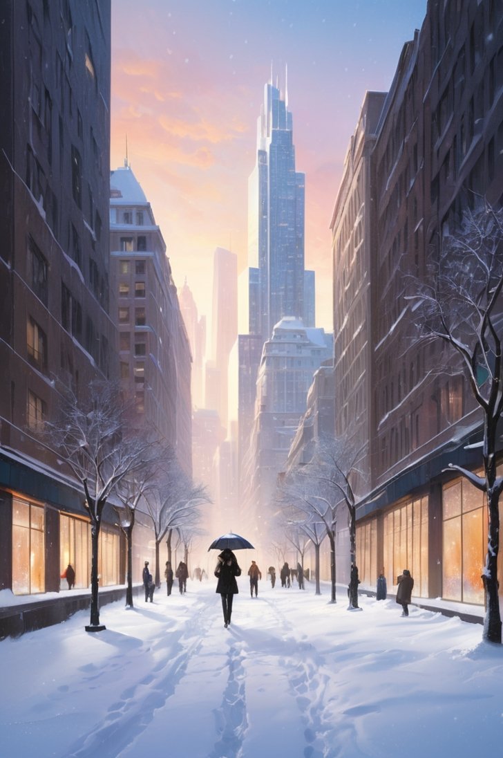 The Enchantment of Winter: A Skyscraper’s Grace Amidst Snow - Future ...
