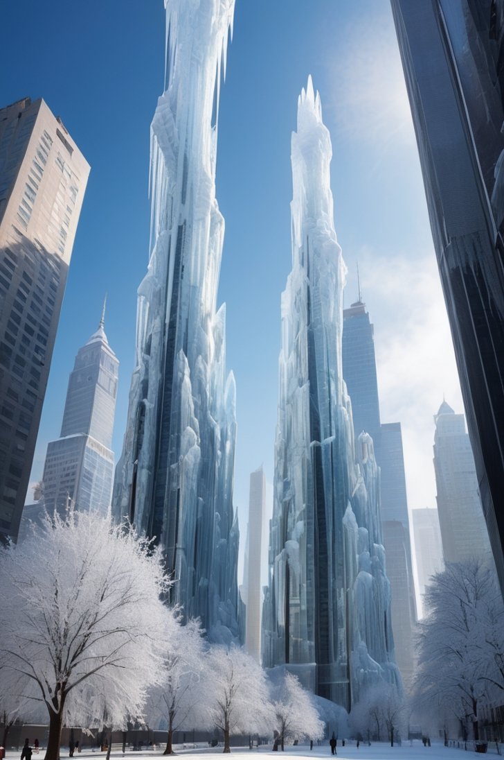 The Enchantment of Winter: A Skyscraper’s Grace Amidst Snow - Future ...