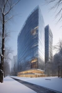 The Enchantment of Winter: A Skyscraper’s Grace Amidst Snow - Future ...