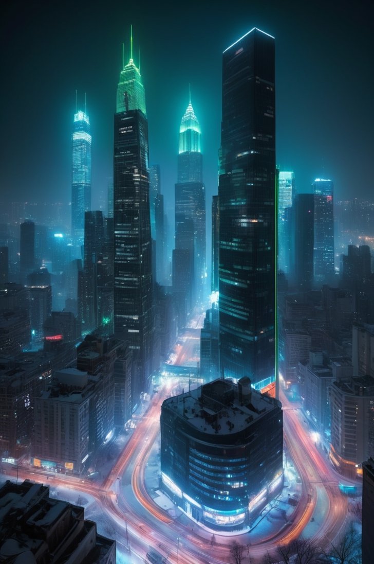 The Enchantment of Winter: A Skyscraper’s Grace Amidst Snow - Future ...
