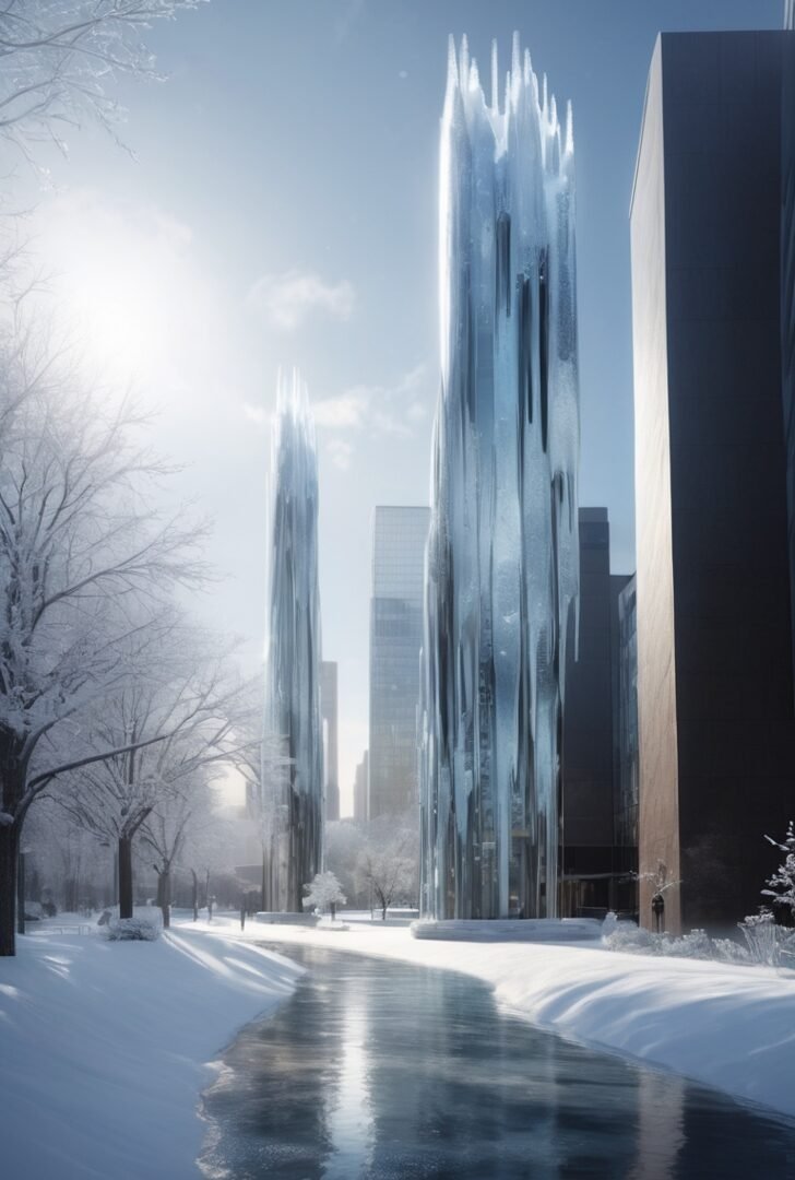 The Enchantment of Winter: A Skyscraper’s Grace Amidst Snow - Future ...