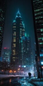 The Enchantment of Winter: A Skyscraper’s Grace Amidst Snow - Future ...